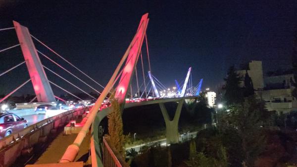 Abdoun Bridge decorated with Malaysian flag colors | Culture & Society ...