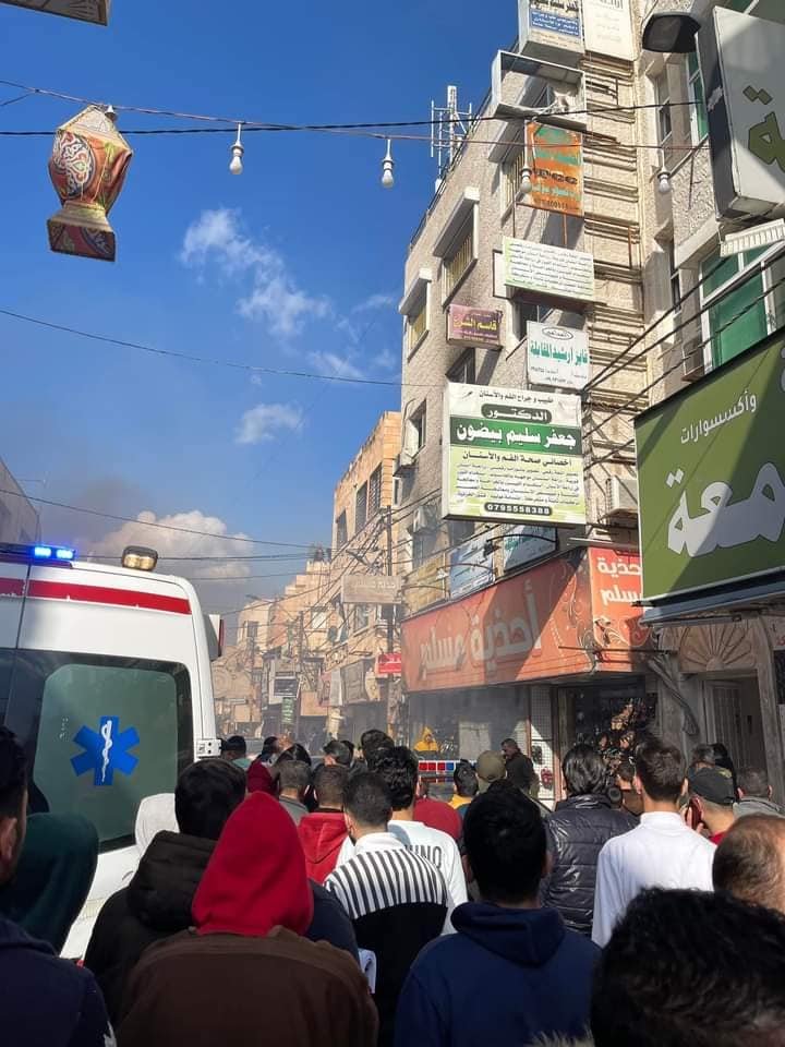22 people rescued after fire broke out in commercial complex in Ramtha ...